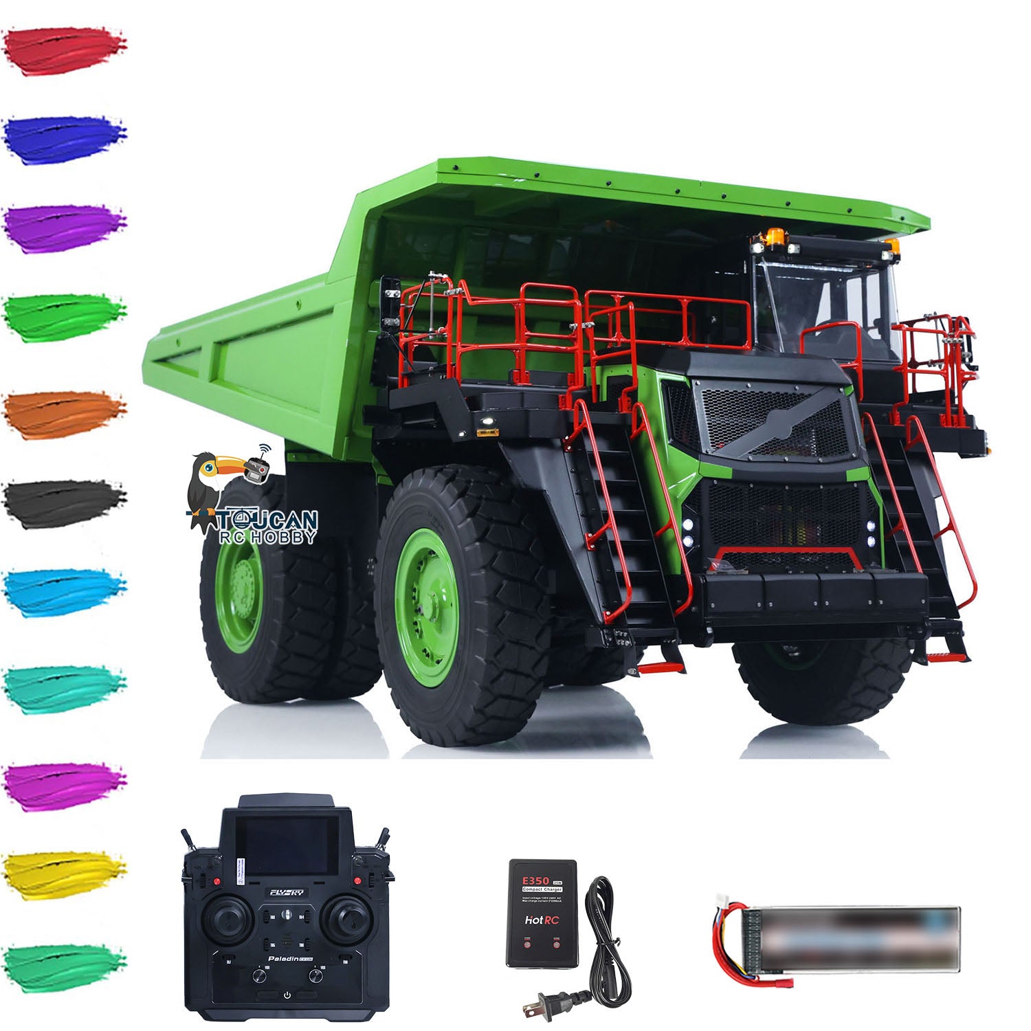 LESU 1/16 Metal Hydraulic RC Mine Truck Mining Tipper Aoue R100E RTR C ...