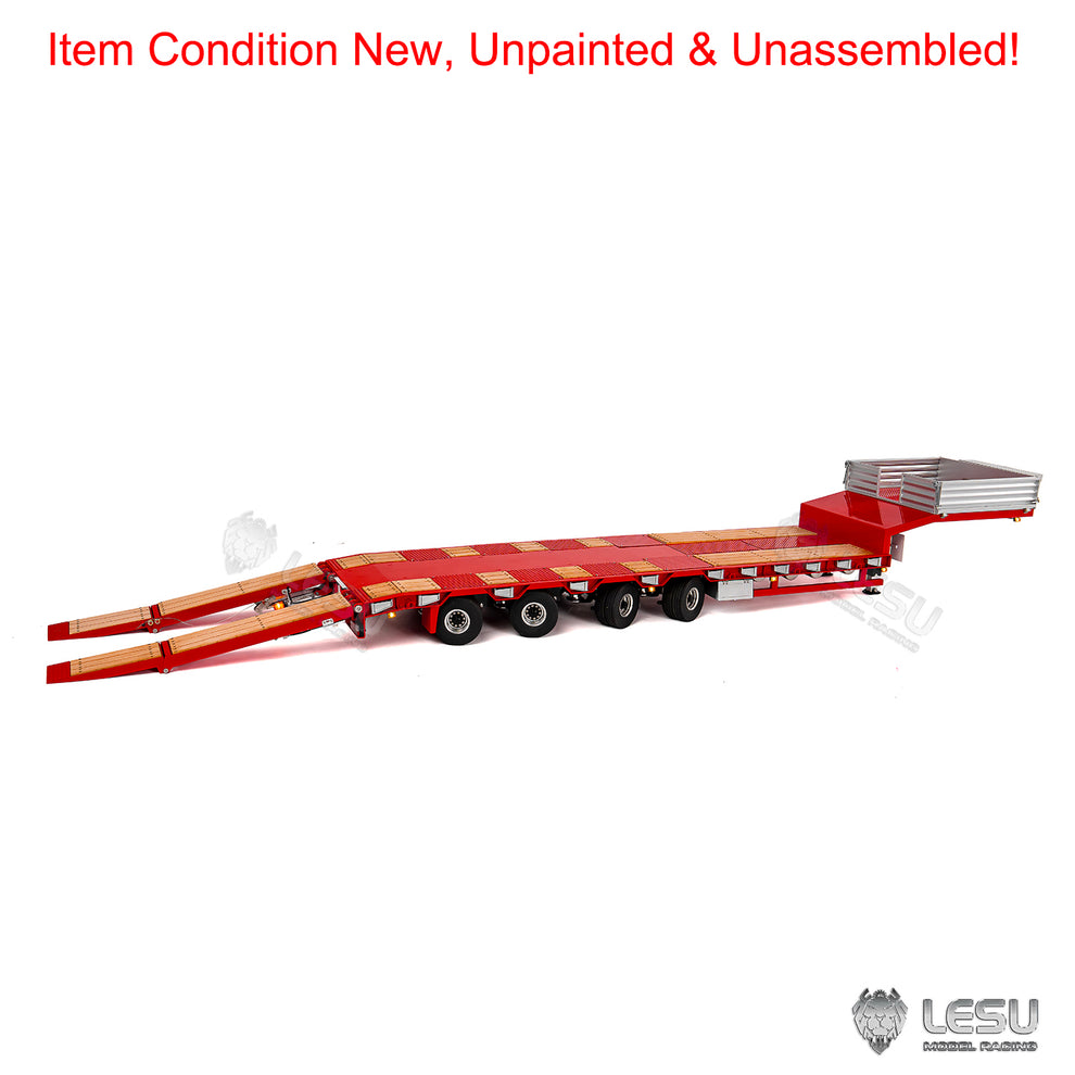LESU Metal 1/14 RC Trailer A0054 Hydraulic Lifting Tailboard 4 Axles S ...