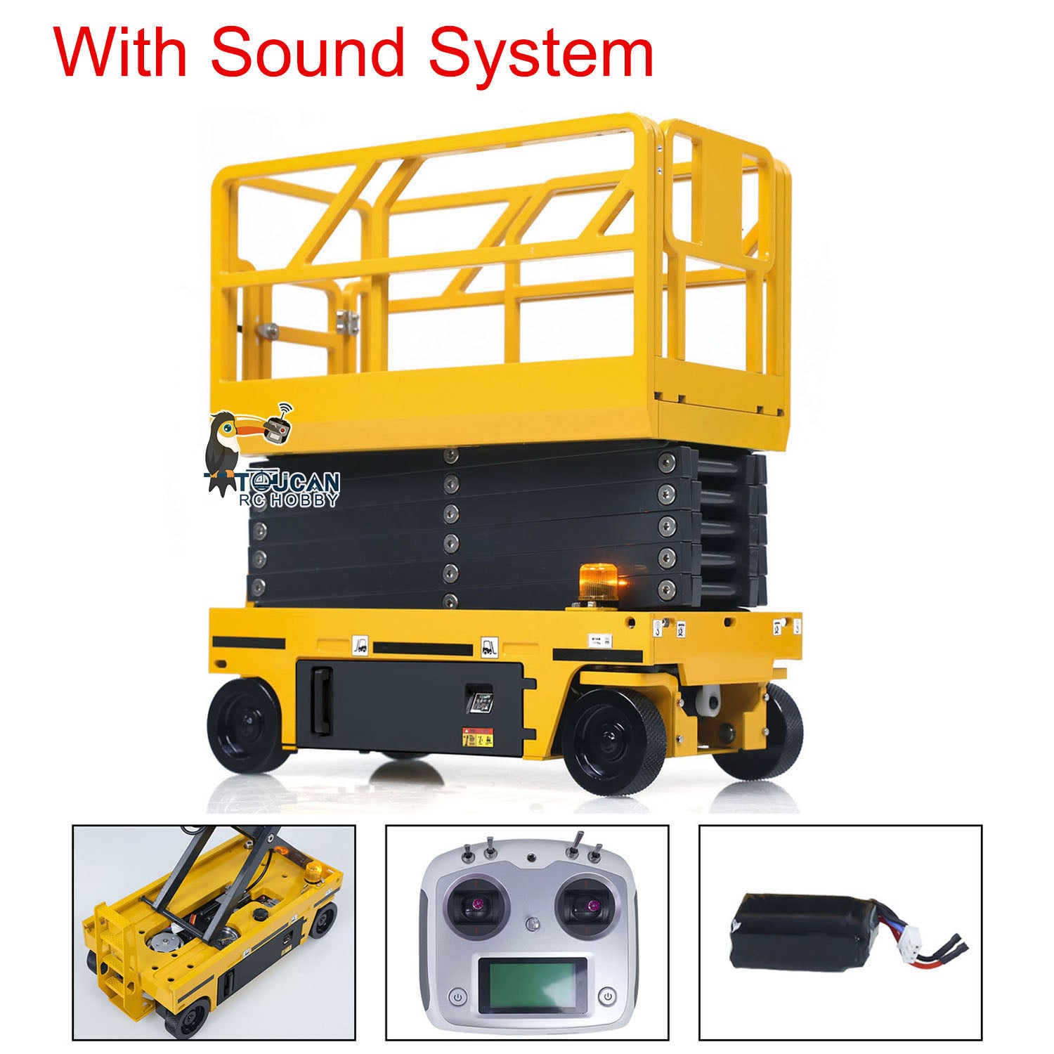 1/14 CNC Metal Remote Control Hydraulic Aerial Work Platform Self-prop ...