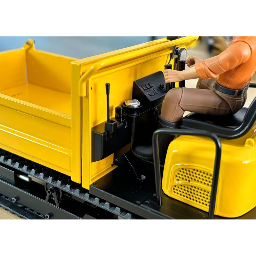 Metal 1/14 Remote Control Hydraulic Tracked Dumper Truck RC Tipper Mod ...